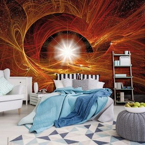 Fototapeta - Zlatá abstraktní Supernova (152,5x104 cm)