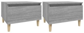 Odkládací stolky 2 ks šedé sonoma 50x46x35 cm kompozitní dřevo - Default Title