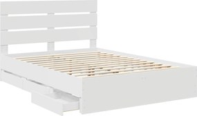Rám postele se zásuvkou Bílá 160 x 200 cm Inženýrské dřevo 3411818