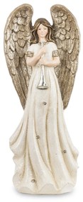 Dekorace anděl s trumpetou a led osvětlením 160409