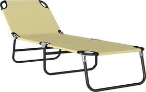 Zahradní lehátko Outsunny s nastavitelným opěradlem ocelové modré 188x56x28cm ideální pro zahradu balkon |