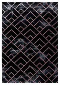 Ayyildiz, Kusový koberec Naxos 3814 bronze, 140x200, černá, kancelář