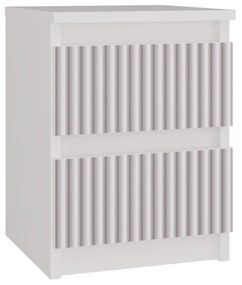 Noční stolek Malva 2 zásuvky  Arteso - bílá/růžová