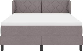 Postel s boxspringem s čelo Taupe 160 x 200 cm textil 3340098