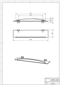 Novaservis - Polička se zábradlím Metalia 12 chrom, 0253,0