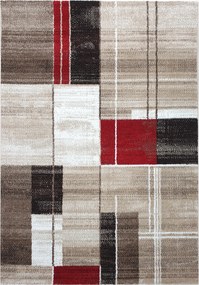 Spoltex, Kusový koberec Florentina 613-64 beige/red, 160x230, béžová, obývací pokoj