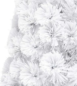 Vánoční stromek s LED osvětlením bílý 210 cm optické vlákno 328452