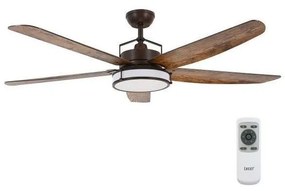 Lucci air | Lucci air 213175 - LED Stropní ventilátor LOUISVILLE 1xGX53/18W/230V hnědá + DO | FAN00237