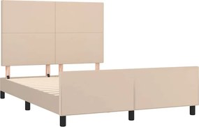 Rám postele s čelem cappuccino 140x200 cm umělá kůže 3125456