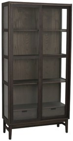 ROWICO Prosklená vitrína HAZELNUT hnědá 203x100 cm 121156
