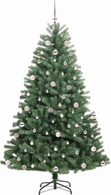 Umělý Skládací Vánoční Strom Zelená 240 cm PVC a kov 3395507