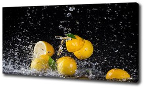 Wallmuralia Foto obraz na plátně Citrony a voda 100x50
