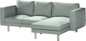 Potah na pohovku IKEA Norsborg 3-místná se šezlongem barva zelená látka pletený vzor