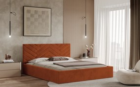 Postel TRIEST 140x200 měděná s úložným prostorem