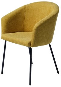 Designová jídelní židle Paulina hořčicová