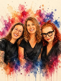 Foto obraz z vlastní fotky na plátno – Akvarelová exploze Rozměry obrazu: 40 x 50 cm