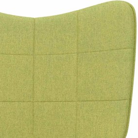 Houpací křeslo se stoličkou zelené textil 328023