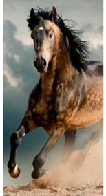 Osuška kůň hnědý 70x140cm Faro