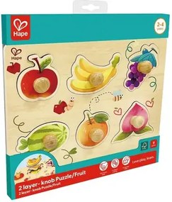 HAPE Vkládací puzzle Ovoce / 12 dílků / s úchyty / od 2 let