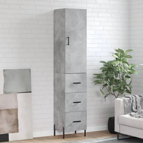 Skříň highboard betonově šedá 34,5x34x180 cm kompozitní dřevo 3198861