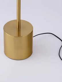 LED zlato-černá stojací lampa Vetro