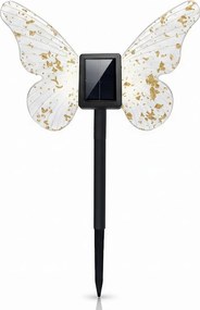 Exteriérové ​​solární zapichovací svítidlo Butterfly, RGB