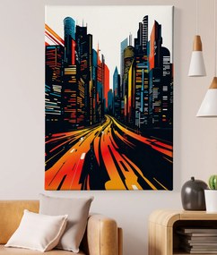 Obraz na plátně - Zlatá cesta do Los Angeles FeelHappy.cz Velikost obrazu: 120 x 180 cm