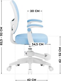Dětská otočná židle Mark Adler Junior 3.1 Blue