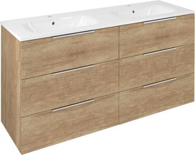 Sapho Cirasa - Umyvadlová skříňka 140x75x46 cm, 6x zásuvka, dub alabama CR141-2222-31