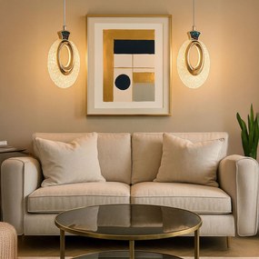 Toolight Moderní závěsné LED osvětlení Crystal D2 LHJ109-1CP růžová zlatá