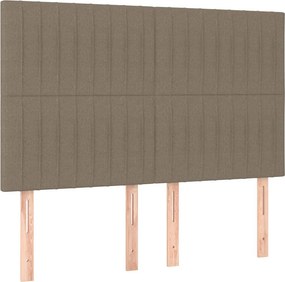 Box spring postel s matrací a LED taupe 140x200 cm textil 3135601