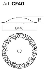 Incanti Rustikální závěsné svítidlo Lea, ø 44 cm, 2 x E27 Barva: Bronz