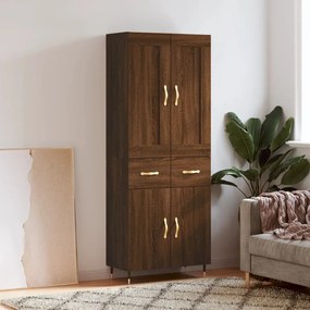 vidaXL Skříň highboard 69,5 x 34 x 180 cm kompozitní dřevo [3199863] Barva: hnědý dub