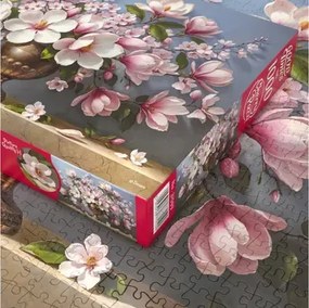 CHERRY PAZZI Puzzle Magnóliová elegance / 1000 dílků / 70 × 50 cm