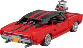LEAN Toys Stavebnicové kostky – sportovní auto Charger, červené, 1869 dílů