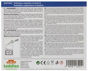 Teddies Pokladna malá digitální plast 18cm s doplňky na baterie se zvukem se světlem v krabici 22x15x18cm