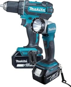 Makita DDF482RFJ1 Aku vrtací šroubovák se svítilnou Li-ion 18V/3,0 Ah