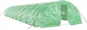 Skleník s ocelovým rámem zelený 90 m² 18 x 5 x 2,3 m 3188090