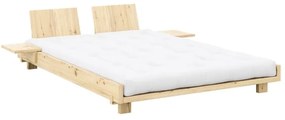 Dvoulůžková postel z borovicového dřeva s roštem v přírodní barvě 180x200 cm Social Bed – Karup Design