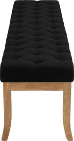Lavice Ramses látka světlý antik 150 cm – černá