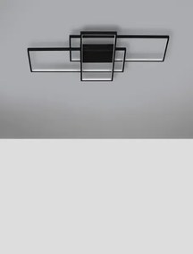Designové stropní svítidlo Clea černé s dálkovým ovládáním