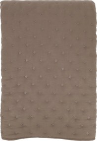Měkký hnědý prošívaný přehoz Aix Soft na dvoulůžko – 260*240 cm