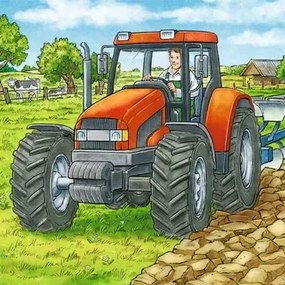 Ravensburger Stroje v zemědělství / 3x49 dílků / od 5 let