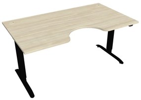 Hobis Motion Elektr. nastavitelný stůl 160x90 - HOBIS ERGO MOTION MSE 2 1600 Dekor stolové desky: akát, Barva kovové podnože: černá