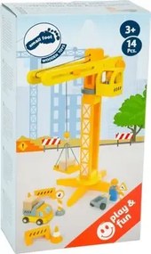 Small Foot Dřevěný jeřáb s příslušenstvím / od 3 let