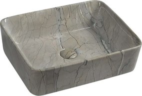 Sapho Dalma - Umyvadlo na desku, 48x38 cm, bez otvoru pro baterii, grigio MM513