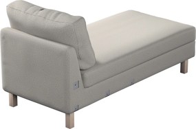 Potah na přídavný šezlong IKEA Karlstad, krátký barva šedá látka pletený vzor