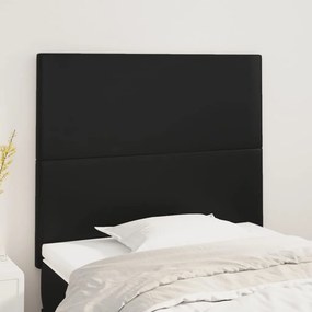 Čelo postele černé 100x5x118/128 cm umělá kůže 3116136