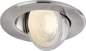 P 92412 LED vestavné svítidlo Zina IP65 5W / 8W 230V stmívatelné 2700 - 4000K kov kartáčovaný - PAULMANN