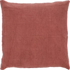 Dekorativní polštář Linen 50 x 50 cm červenooranžový